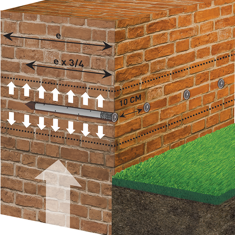 Injecteur ø12 AT gris L65 mm par 1000